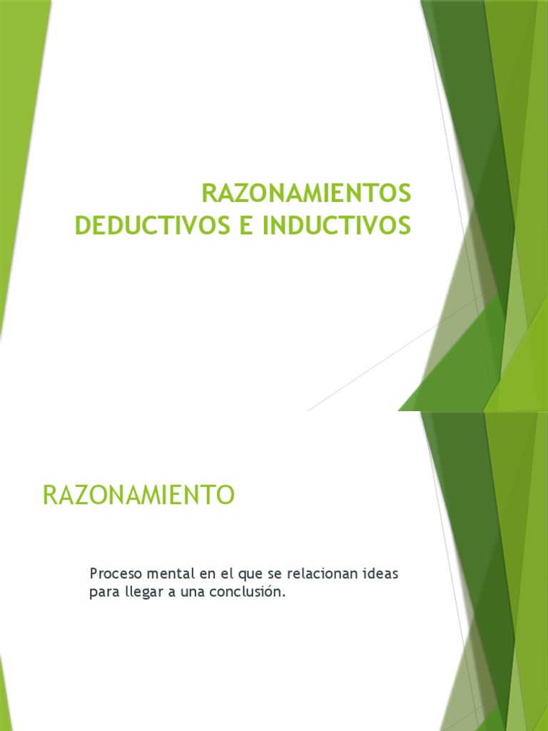 Razonamientos Inductivos y Deductivos Clase | Descargar gratis PDF | Razonamiento deductivo ...