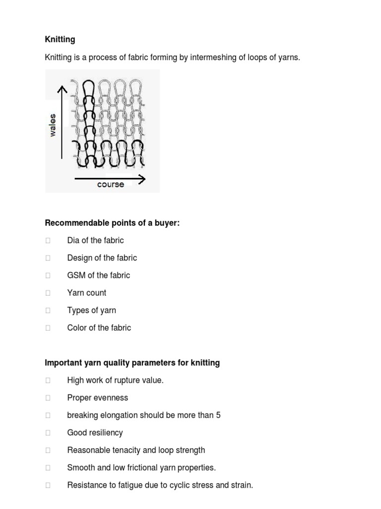 Knitting 1 | PDF | Knitting | Mechanical Engineering