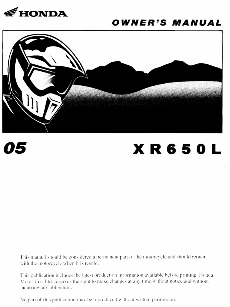 2005-honda-xr650l-60811 | PDF
