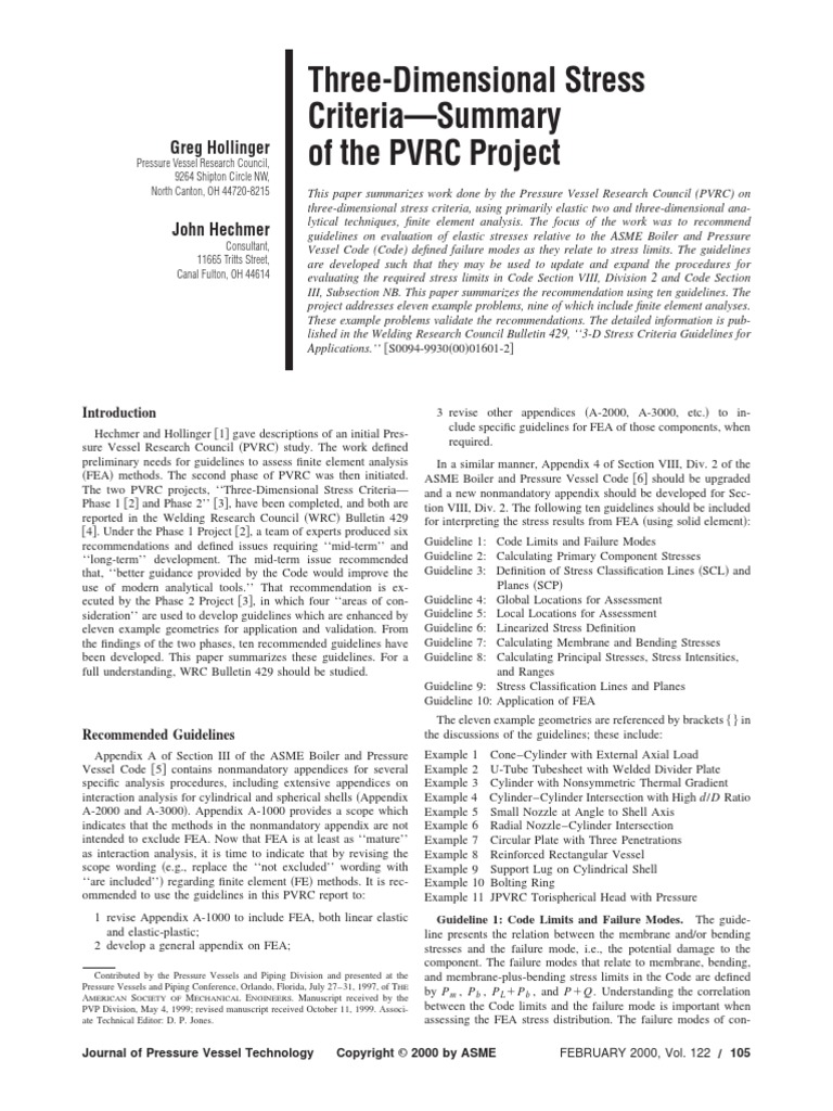 3D Stress Criteria | PDF | Stress (Mechanics) | Bending