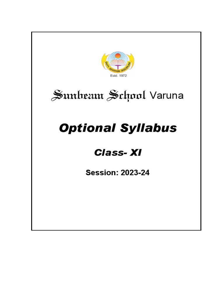 Class XI Computer Science Syllabus 2023-24 | PDF | Set (Mathematics) | Oceans