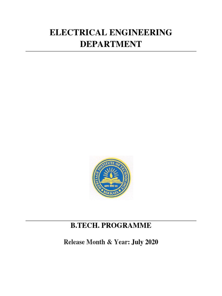 B.Tech Electrical Engineering Curriculum | PDF | Laser | Integral