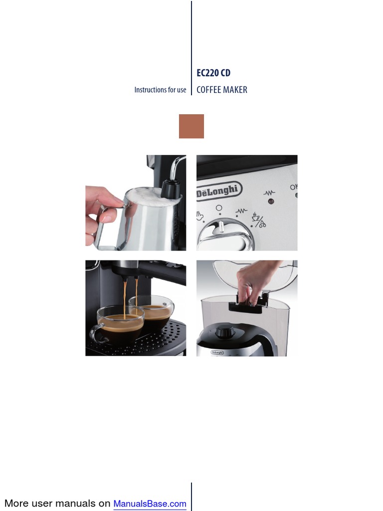 DeLonghi Coffeemaker EC220 CD | PDF | Ac Power Plugs And Sockets | Fuse ...