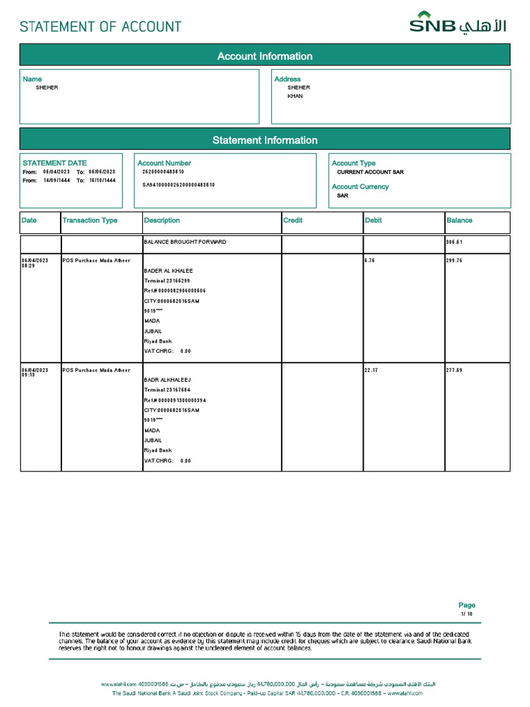 E Statement | PDF | Transaction Account | Debit Card