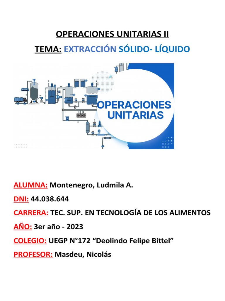 Extracción Sólido-Líquido en Alimentos | PDF | Solubilidad | Té