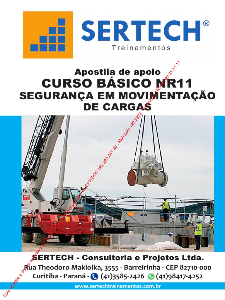 Básico - NR 11 | PDF | Desenvolvimento profissional | Brasil