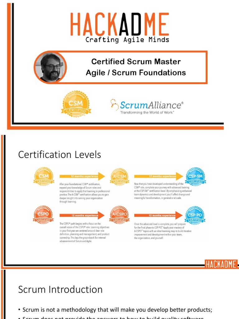 CSM - Online - 01 - Agile Foundations | PDF | Scrum (Software Development) | Agile Software ...