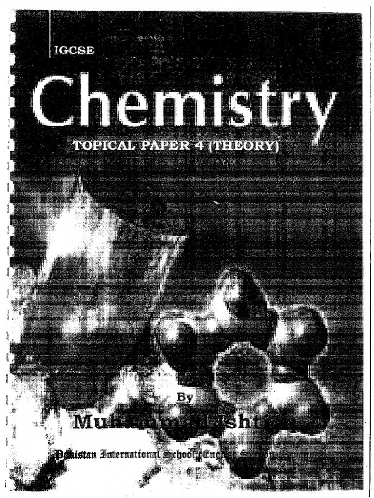Chemistry Topical Paper | PDF