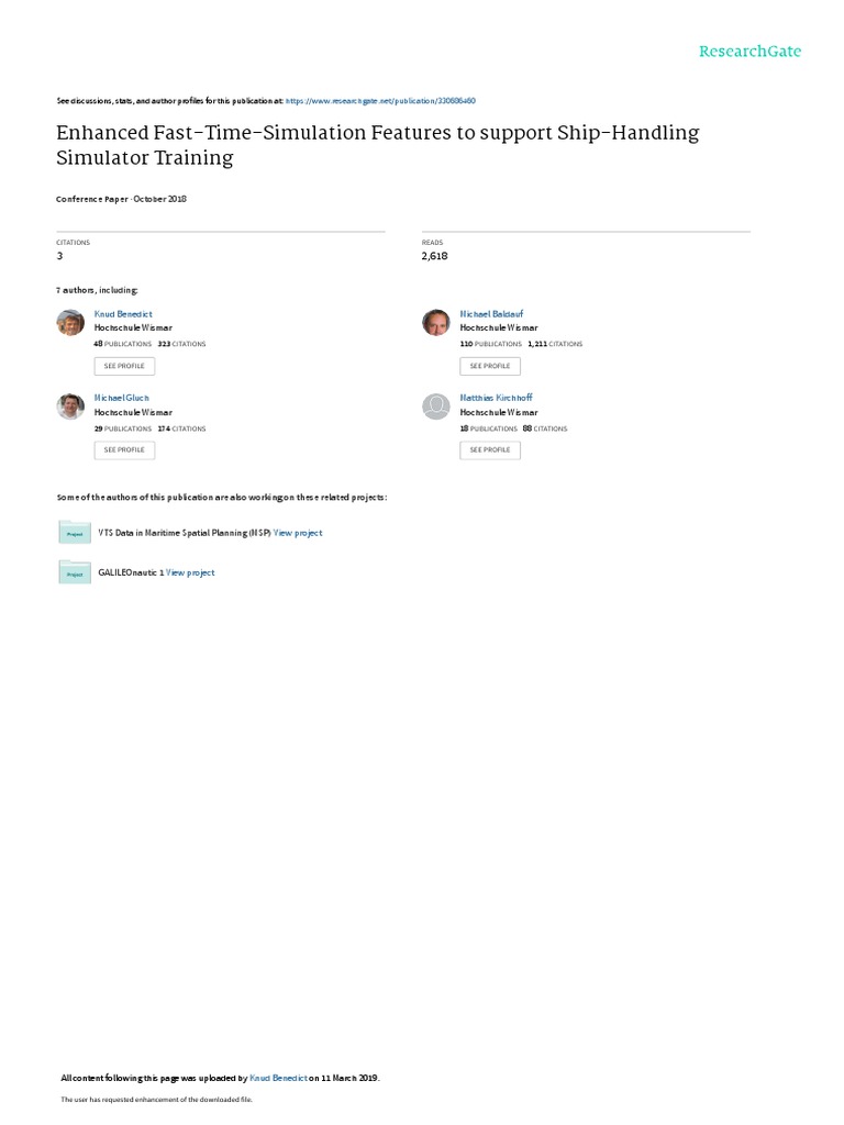 Enhanced Fast-Time-Simulation Features To Support Ship-Handling ...