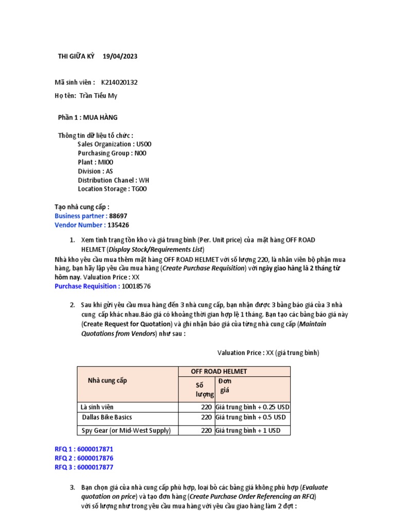 De Thi Giua Ky 2023 | PDF