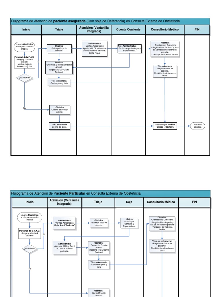 Flujogramas de Consulta Externa Aumentado | PDF | Partería | La salud de la mujer