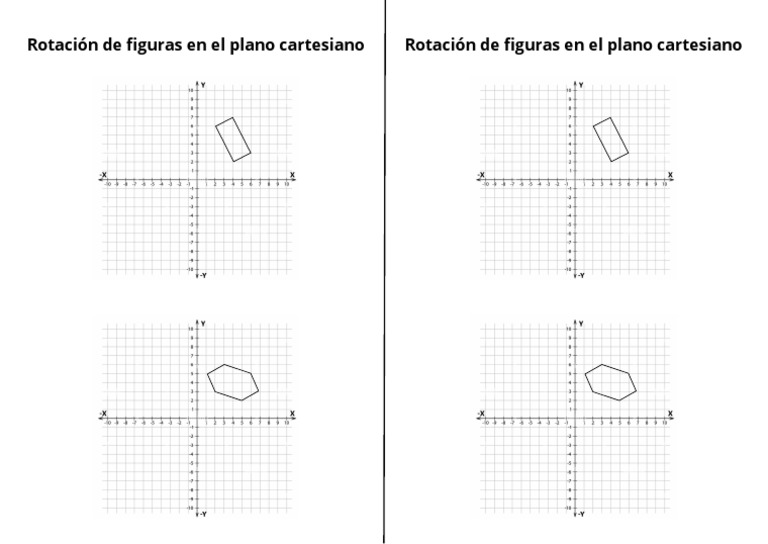 Rotación en Plano Cartesiano 6to | PDF