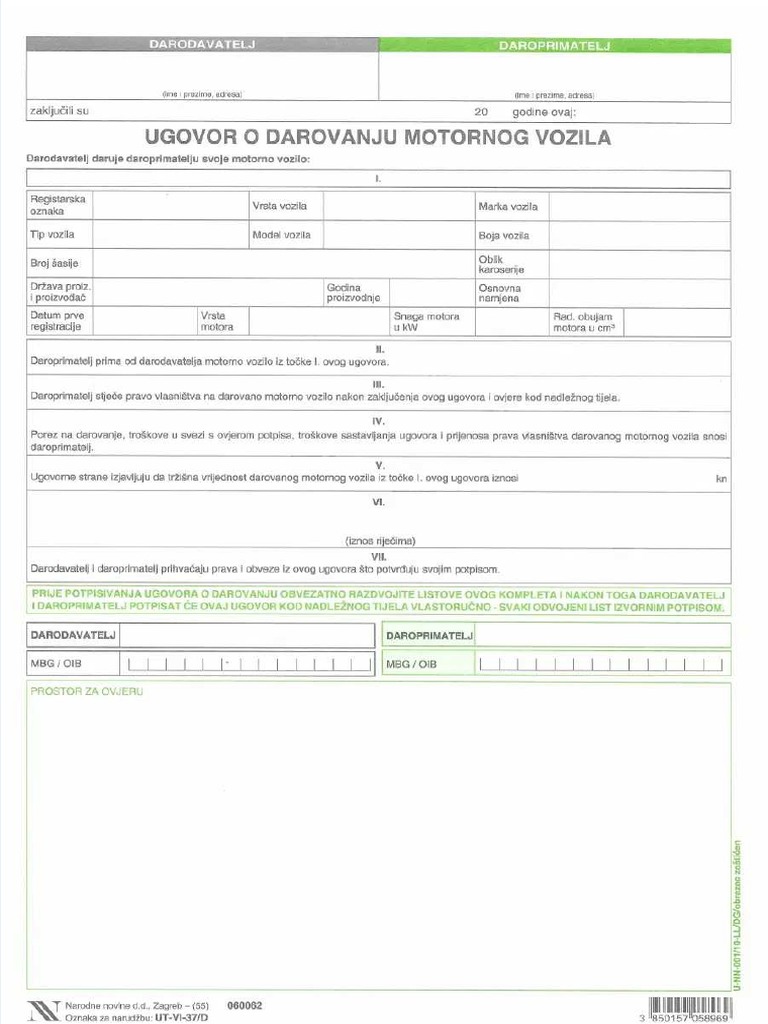 Darovni Za Motorna Vozila - Compress | PDF