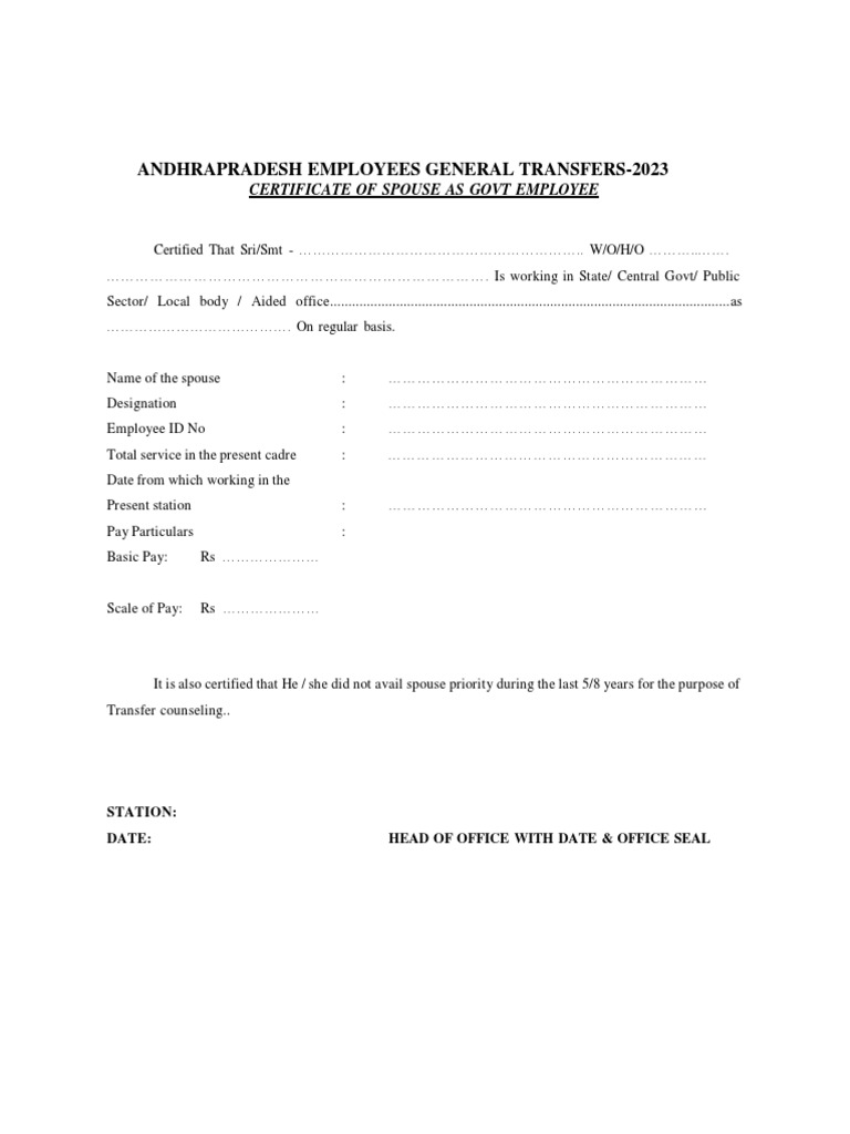 Spouse-Certificate-GSWSHelper- | PDF