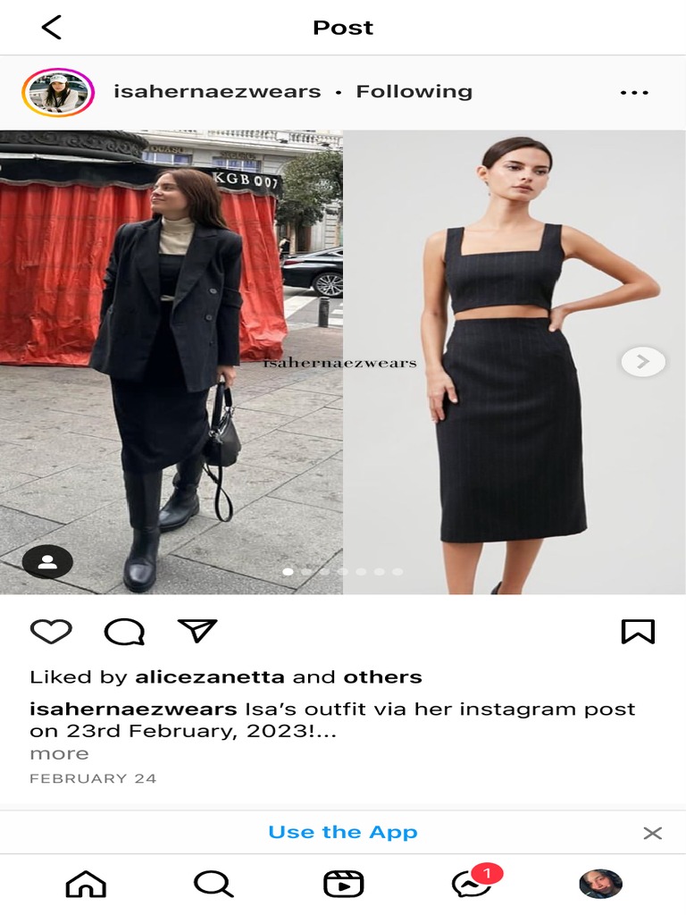 Isa Hernáez Style on Instagram Isa’s outfit via her instagram post on ...