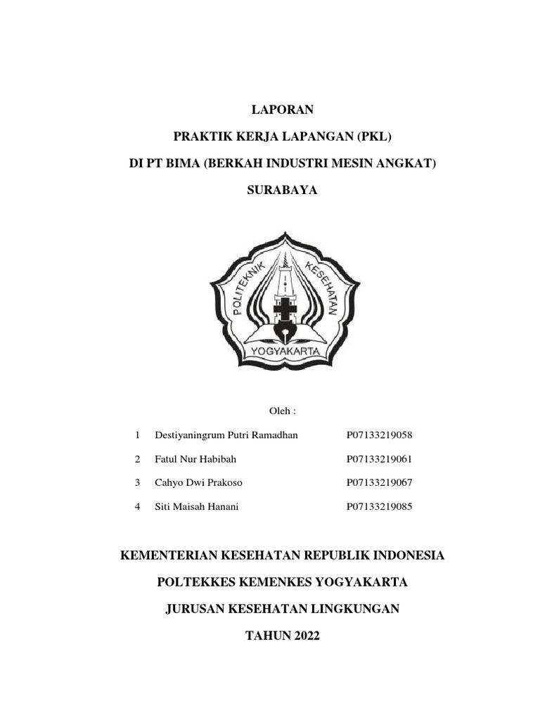 Laporan PKL Industri PT Bima Surabaya Tahun 2022 | PDF | Bisnis | Teknologi & Rekayasa
