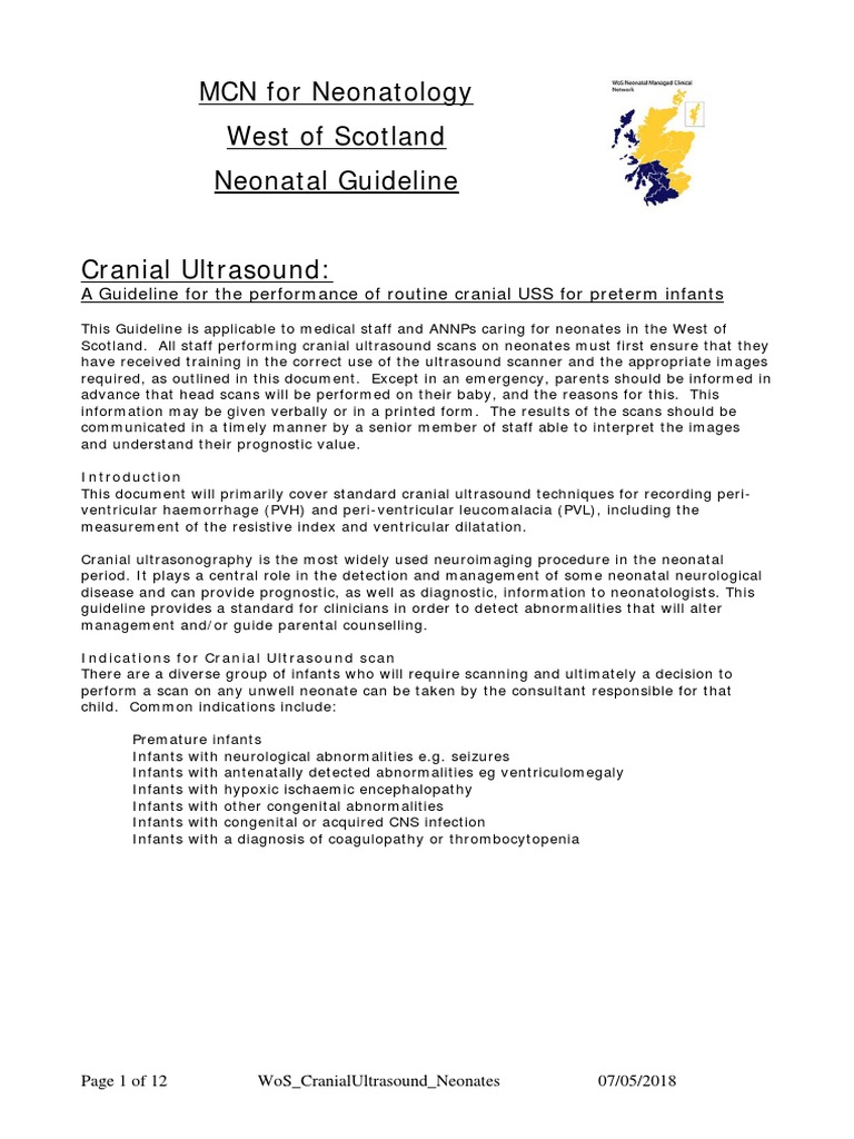 Cranial-ultrasound-scan_WoS | PDF | Preterm Birth | Medical Ultrasound
