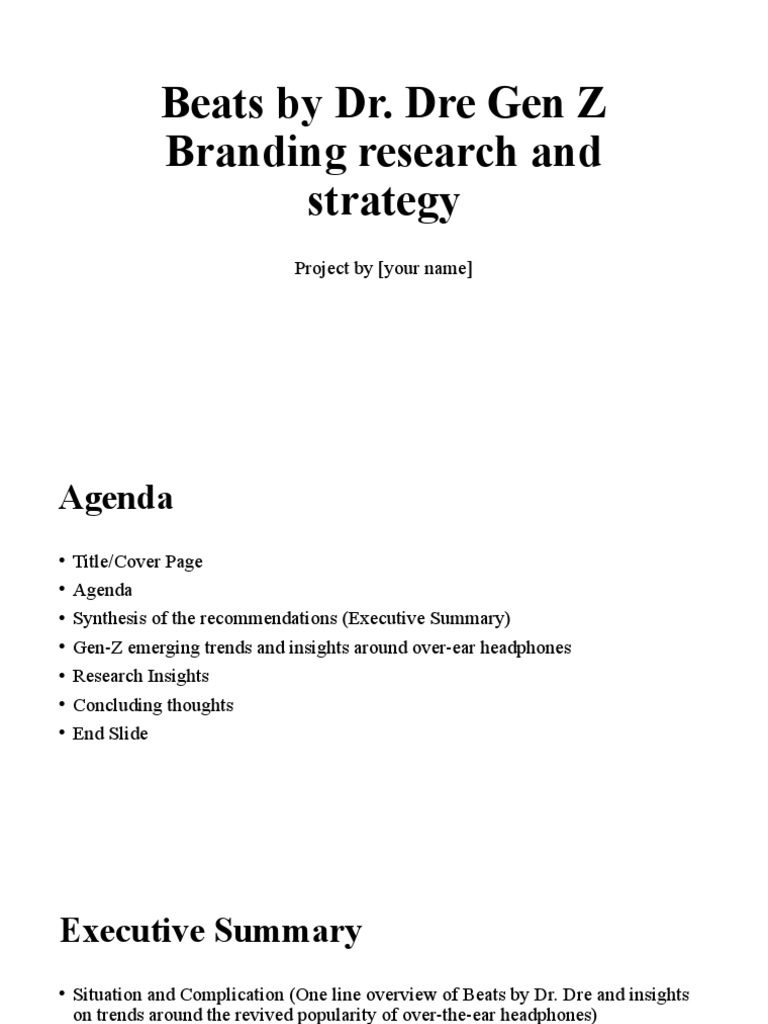 Beats by Dr. Dre Presentation Template - Newnew | PDF