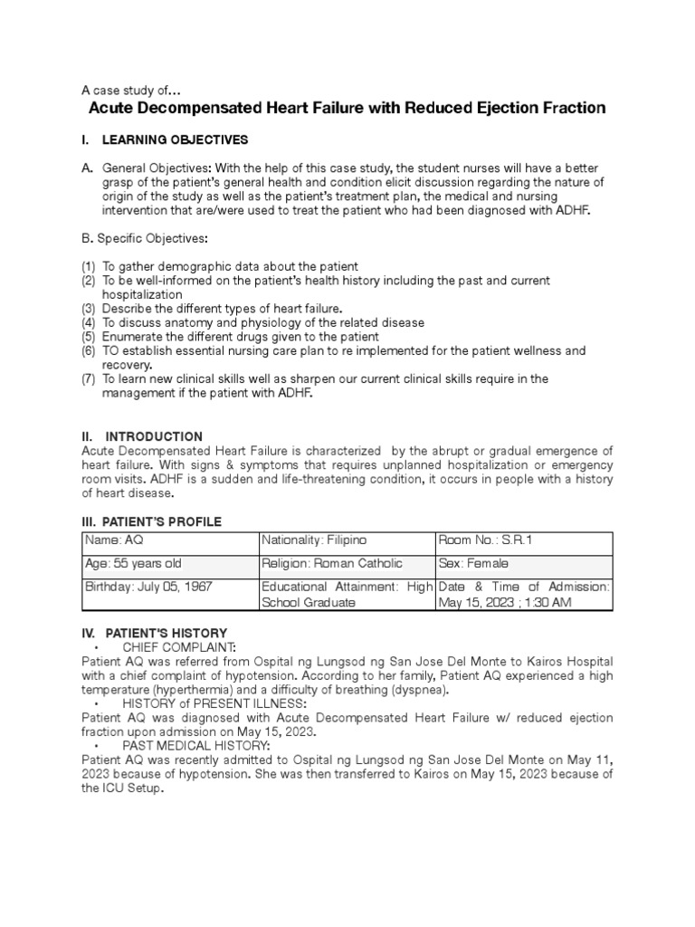 Case Study PDF | PDF | Atrium (Heart) | Heart Valve
