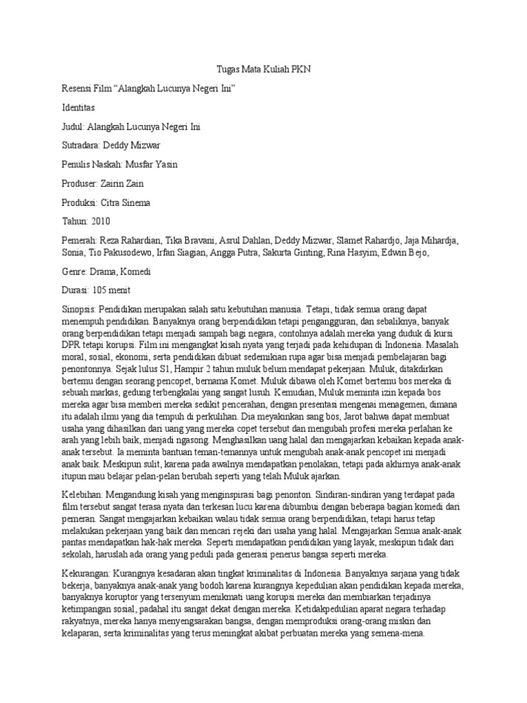 Tugas Mata Kuliah PKN | PDF | Ilmu Sosial