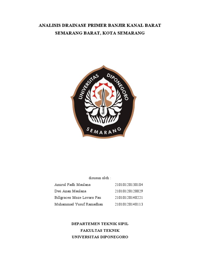 Analisis Drainase Primer Banjir Kanal Barat | PDF