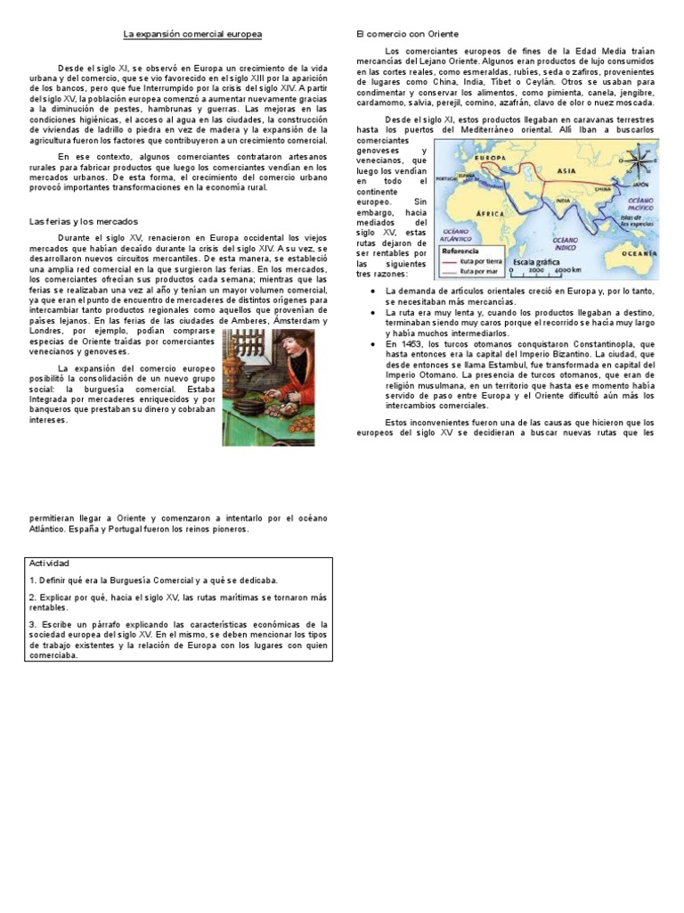 La Expansión Comercial Europea | PDF | imperio Bizantino | Comercio