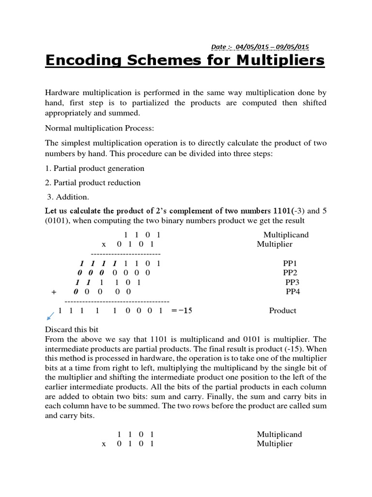 Booth Multiplier | PDF | Mathematics | Electronic Design