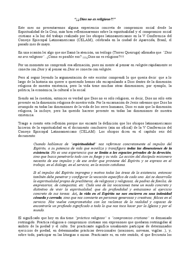 Dios y la Espiritualidad Cristiana | PDF | Jesús | Fe
