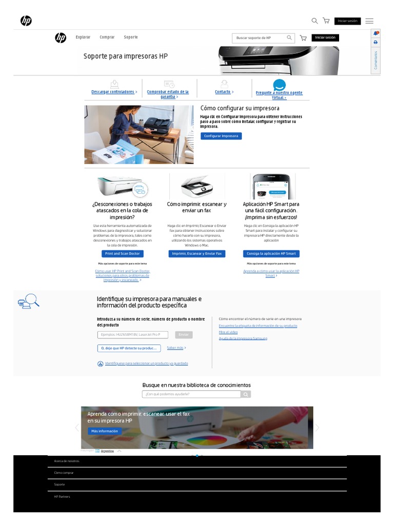 Soporte oficial HP® para impresoras | PDF | Impresora (Computación) | Fax