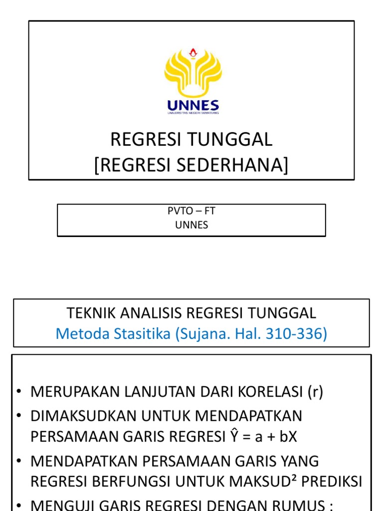 Analisis Regresi Sederhana | PDF