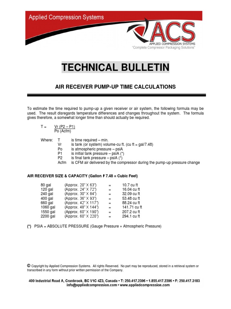 Air Compressor Sizing - ACS | PDF