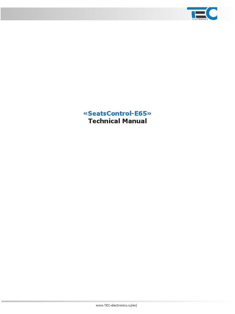 SeatsControl-E65 Technical Manual | PDF | Power Supply | Computer Engineering