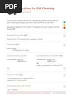 GCSE Chemistry Equation Sheet | PDF | Teaching Methods & Materials