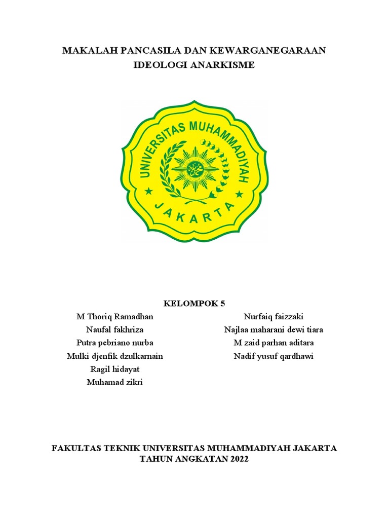 Makalah Ideologi Anarkisme | PDF