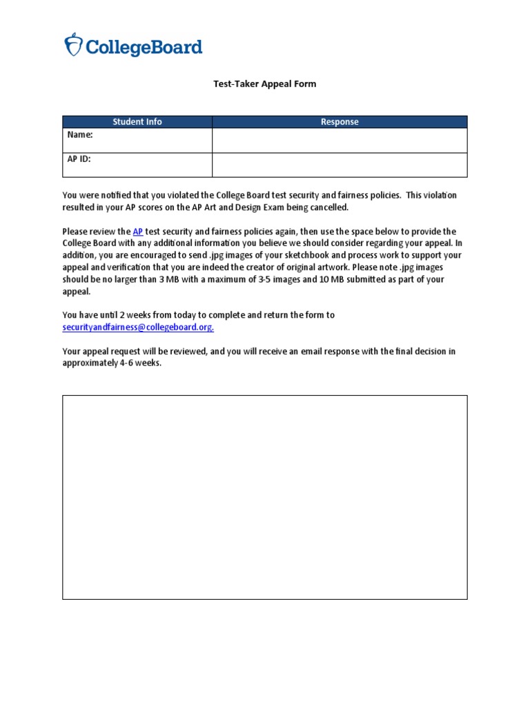 AP Score Cancellation Appeal Process | PDF