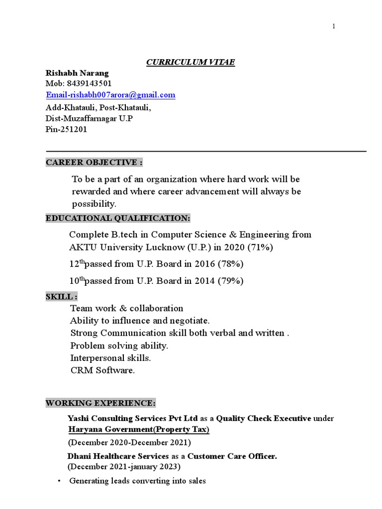 Rishabh Resume | PDF