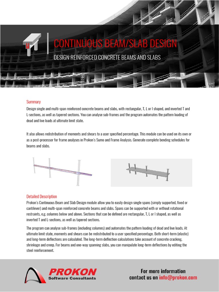 Prokon Product CONTINUOUS BEAM v1.0 | PDF | Beam (Structure) | Bending