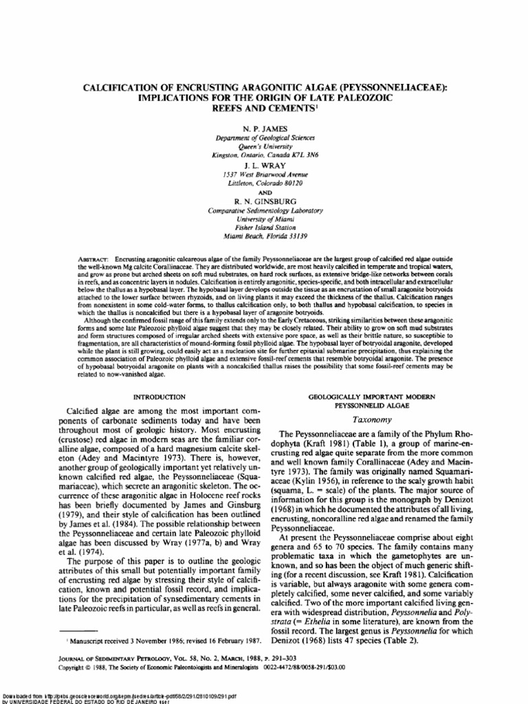 James 1988 | PDF | Reef