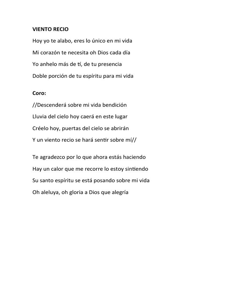 Viento Recio | PDF | Oración