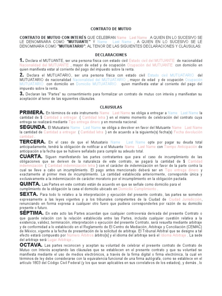 Contrato de Mutuo Simple | PDF | Arbitraje | Justicia