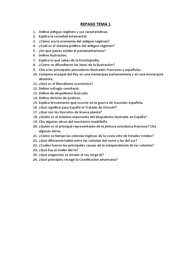 Preguntas Repaso Tema 1 | PDF