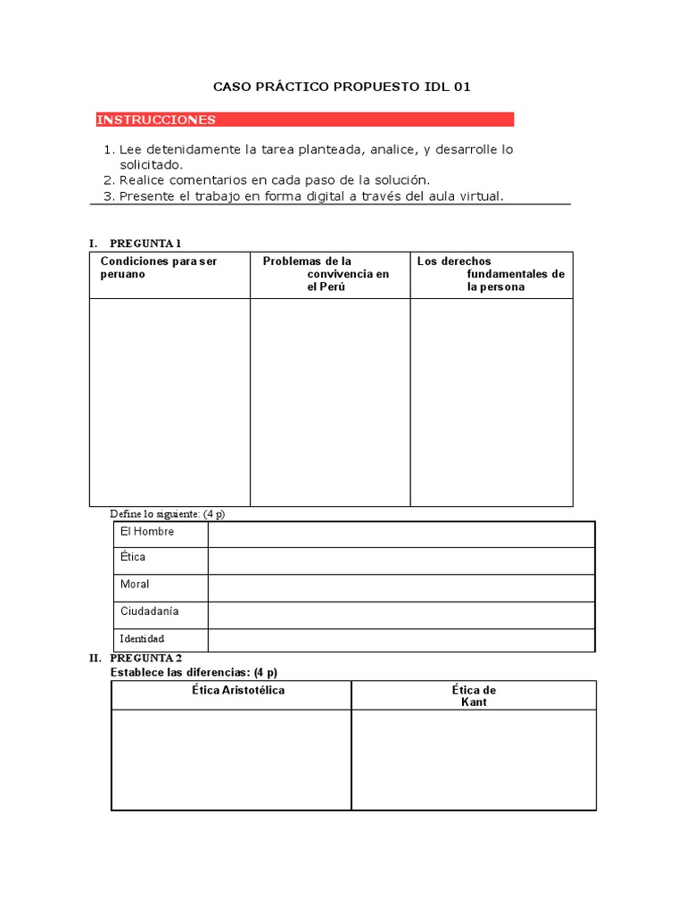Caso Práctico Propuesto - IDL 1 | PDF