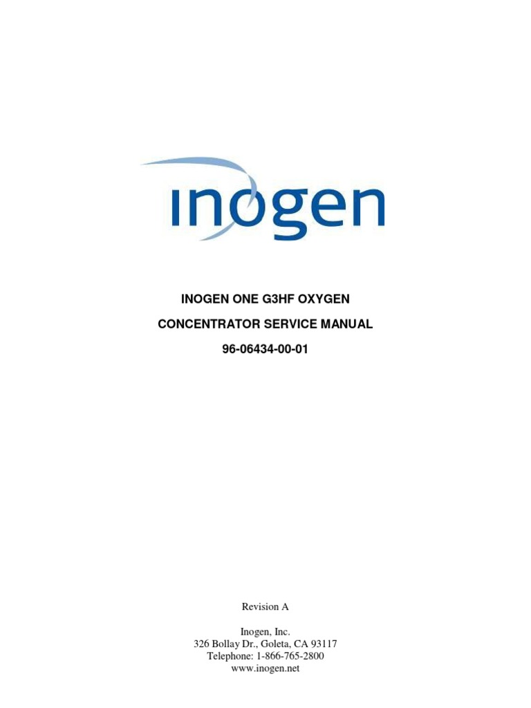 Manual de Servicio Inogen One - g3 | PDF | Electrical Connector | Ac ...