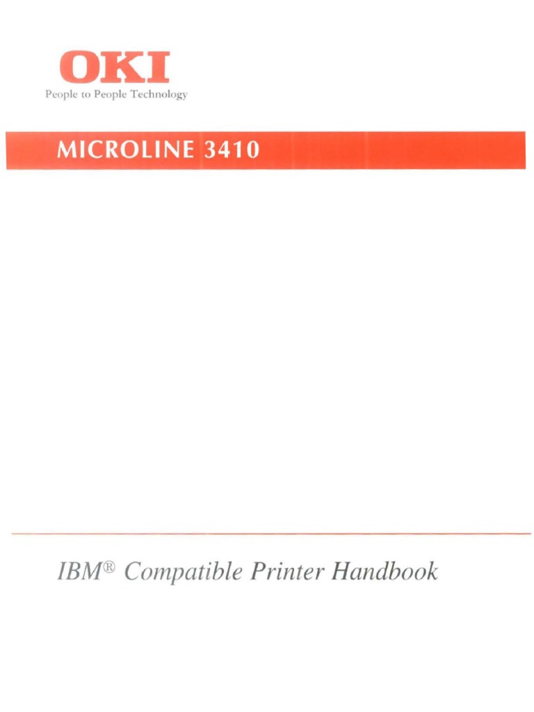 Oki Mikroline 3410 Printer Handbook | PDF | Printer (Computing) | Electrical Connector