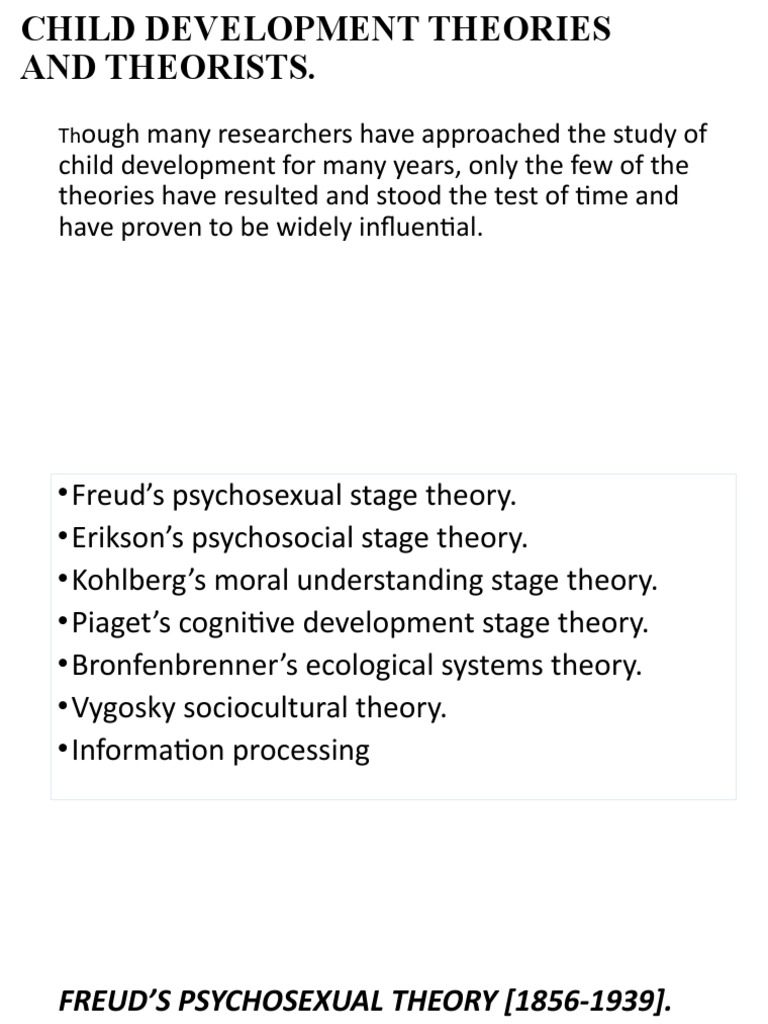 Child Development Theories and Theorists | PDF | Id | Psychoanalysis