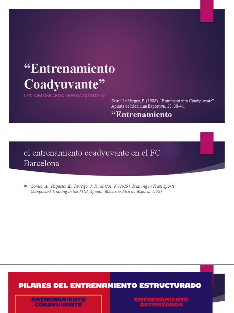 Entrenamiento Coadyuvante | PDF