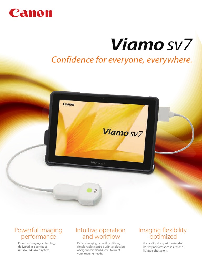 Canon Viamo SV7: Portable Ultrasound Solution | PDF | Computing