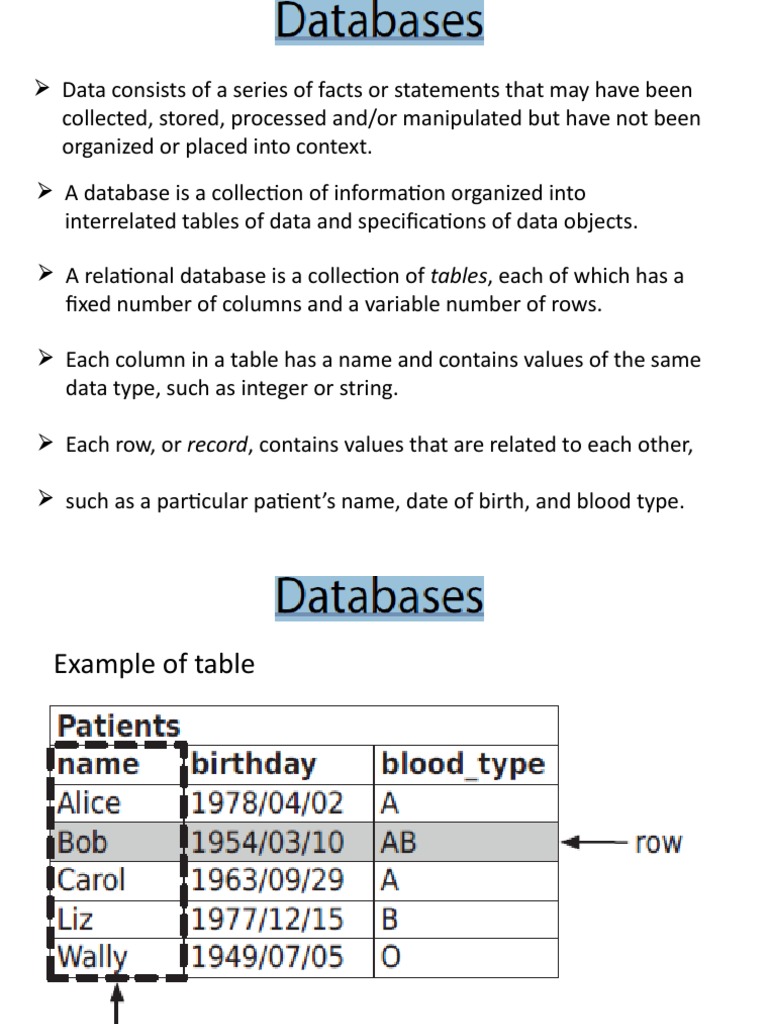 Lec 16 BB | PDF | Databases | Table (Database)