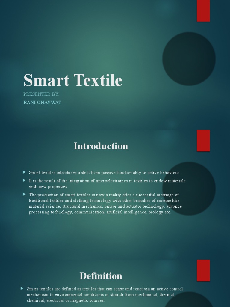 Smart Textile | PDF | Art