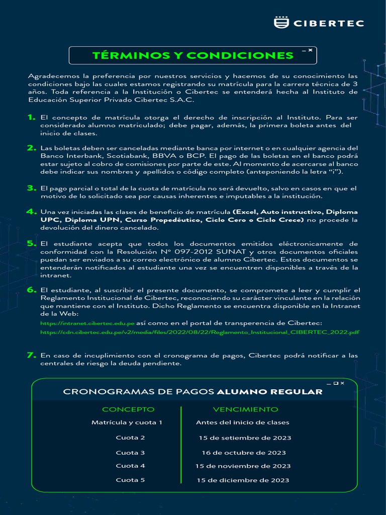 Terminos y Condiciones | PDF | Educación más alta | Traducciones